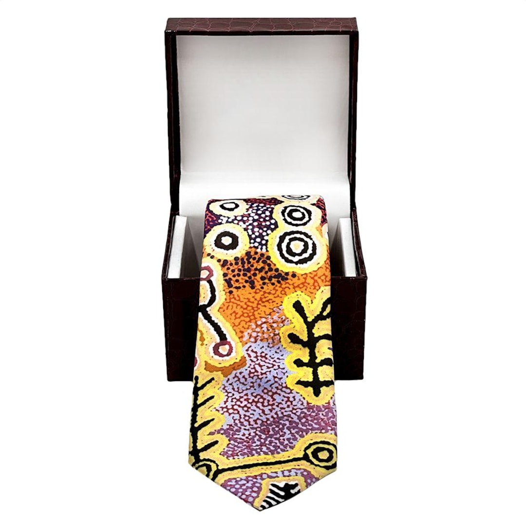 Aboriginal Tie Gift Boxed Paddy Stewart Polyester, Australia ...