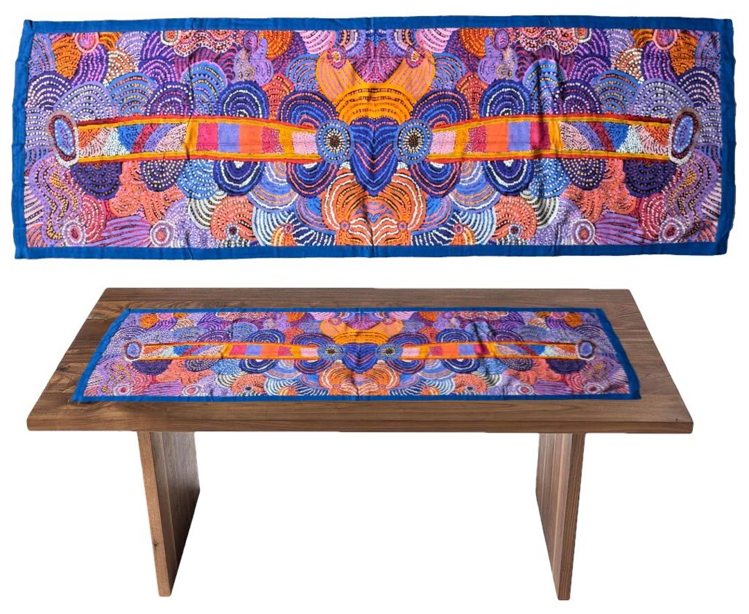 Aboriginal Table Runner - 150x45cm - Cotton - Nora Nyutjanka Davidson ...