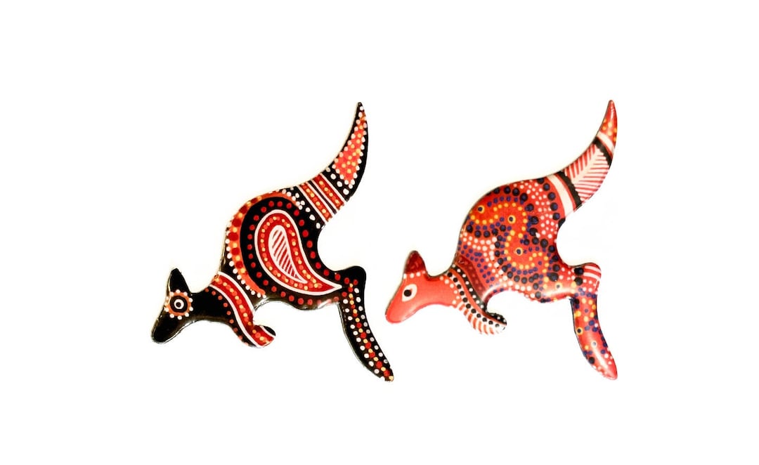 Aboriginal Magnet Made in Australia Resin Aboriginal Art 85mm X 68mm ...
