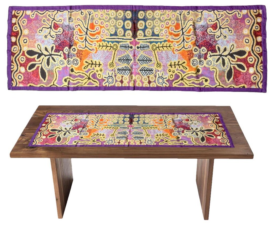 Aboriginal Table Runner 150x45cm Cotton Paddy Stewart Australia ...