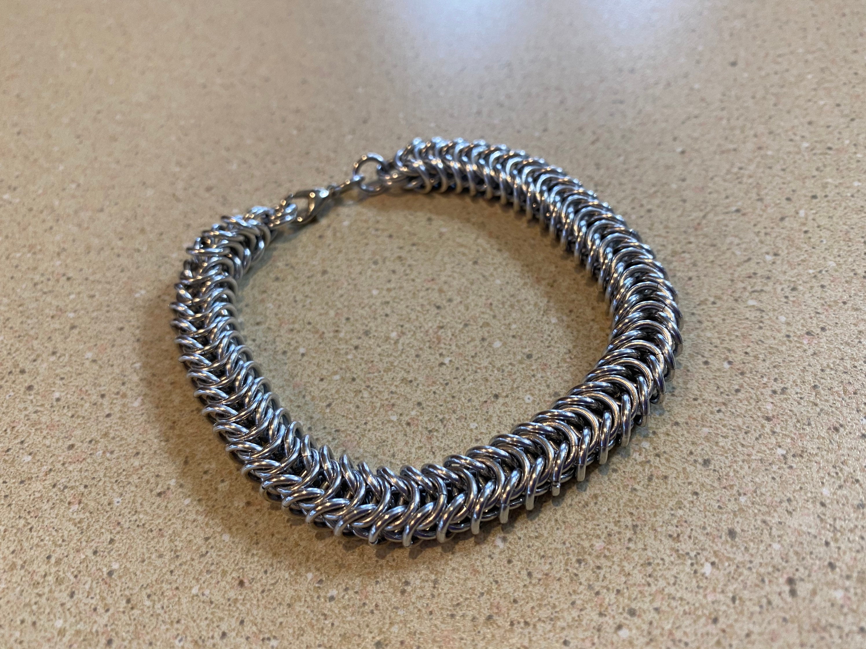 Handcrafted Box Weave Chainmail Bracelet - Etsy