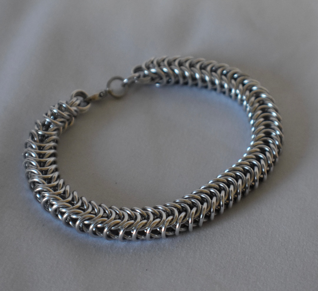 Handcrafted Box Weave Chainmail Bracelet - Etsy