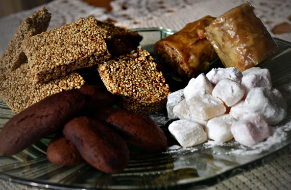 Items similar to Greek Sweets Box, Traditional Greek Desserts ...