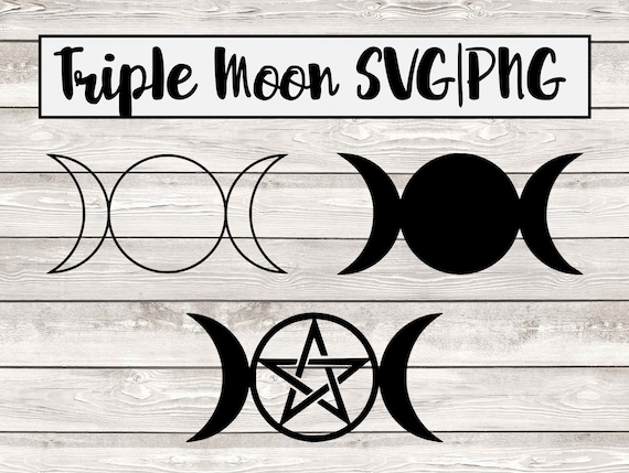 Triple Moon SVGPNG | Etsy