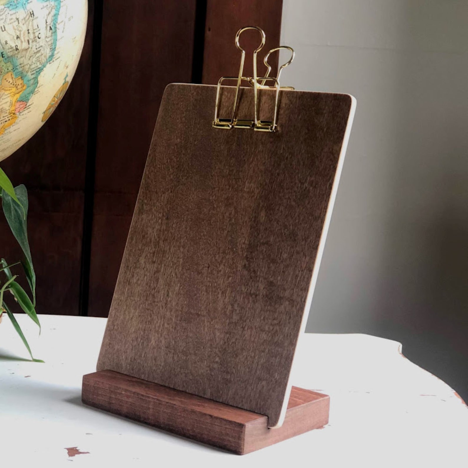 Standing Clipboard Display Board Brown Maple Wood With Wire - Etsy
