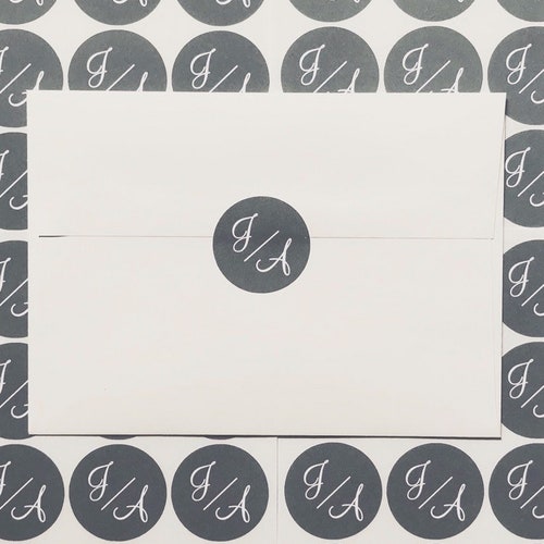 Custom Initials Stickers Pick Your Color Letter Stickers - Etsy