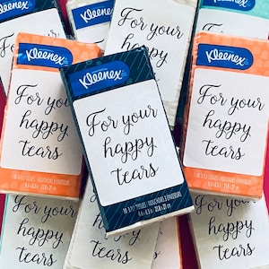 For Your Happy Tears Stickers- Stickers for Tissue Packs- Wedding ...