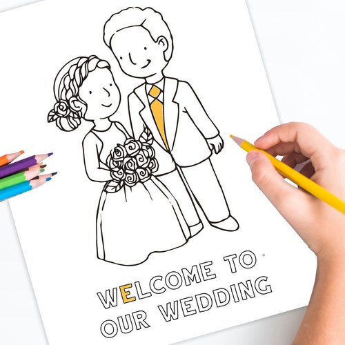 Wedding Activity Pack for Kids Coloring Book Children - Etsy