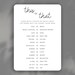 This or That Game Cards - for Bridal Shower, Bachelorette Game ...