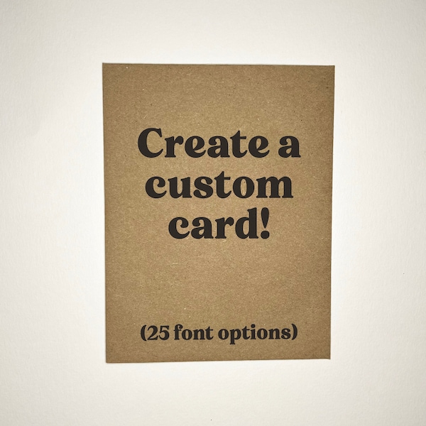 Kraft Paper Cards - Etsy