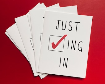 Checking in Card | Etsy