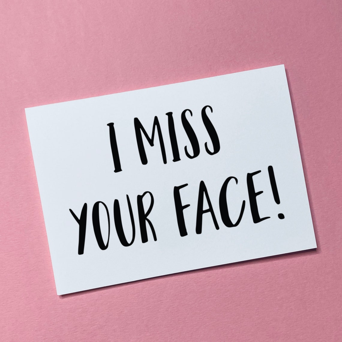 I Miss Your Face Card Greeting Card Love Card Friend | Etsy