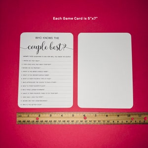 Who Knows the Couple Best? Game Cards W/ Rounded Corners- Wedding ...