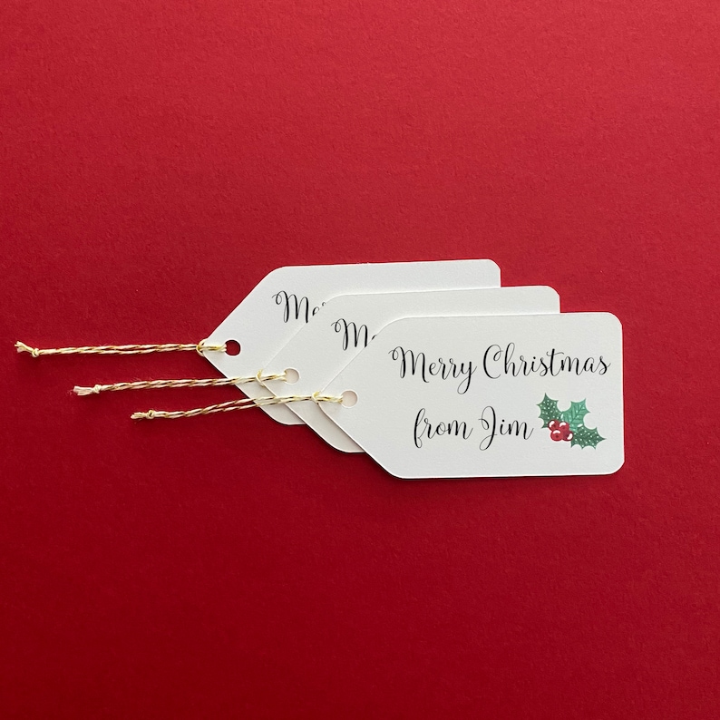 Custom Holiday Gift Tags With Thread Personalized Gift Tags - Etsy