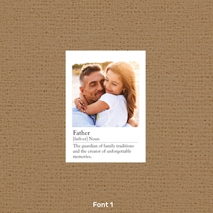 Dad Definition Card - Personalized Father's Card - Custom Birthday Card ...