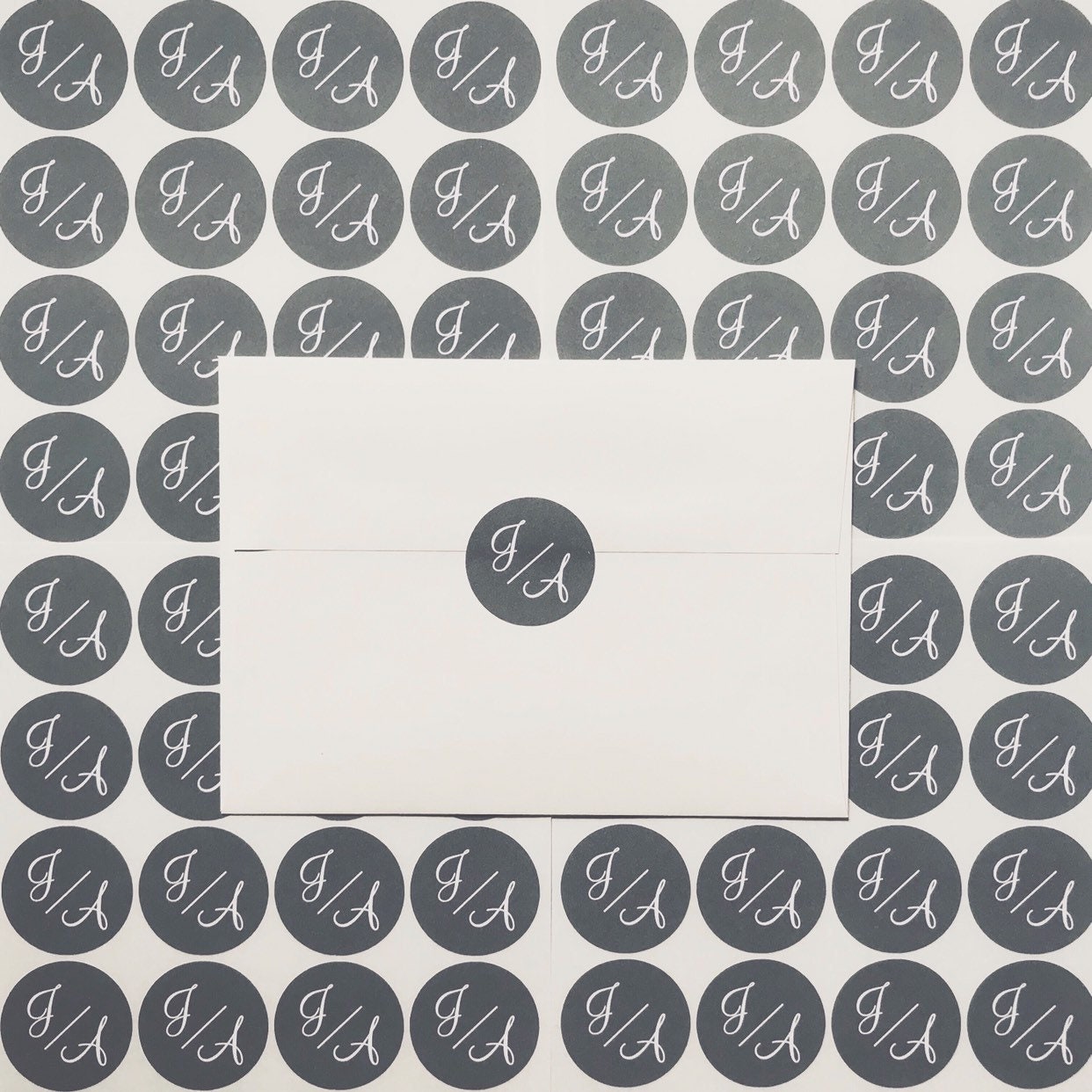 Custom Initials Stickers Pick your color Letter Stickers | Etsy