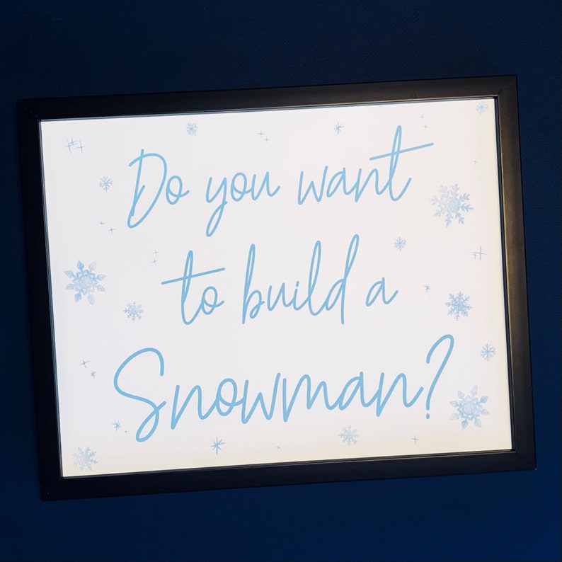 Do You Want to Build a Snowman? Sign - Holiday Wall Decor - Print at ...