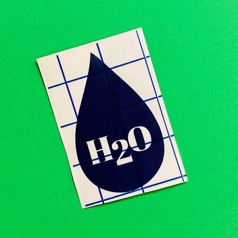 Water Decal H2o Decal Vinyl Decal Water Sticker Water - Etsy