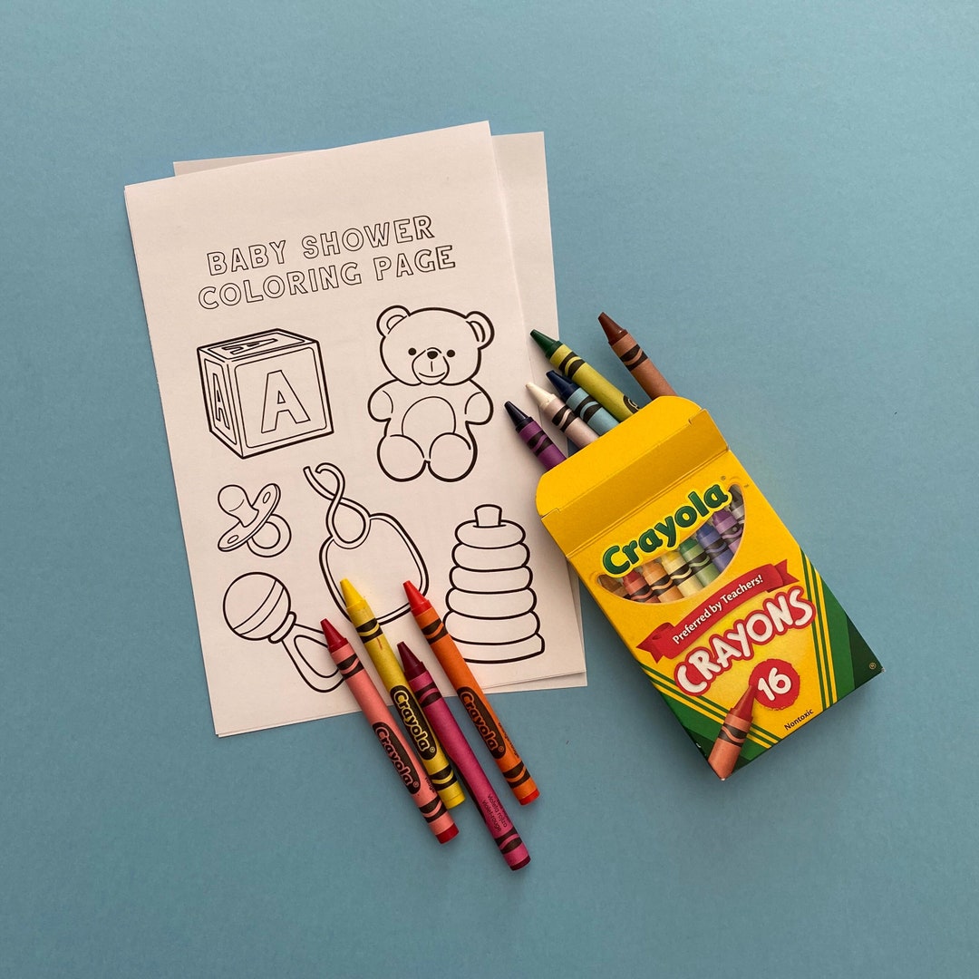 Baby Shower Activity Pack for Kids - Coloring Book - Children ...