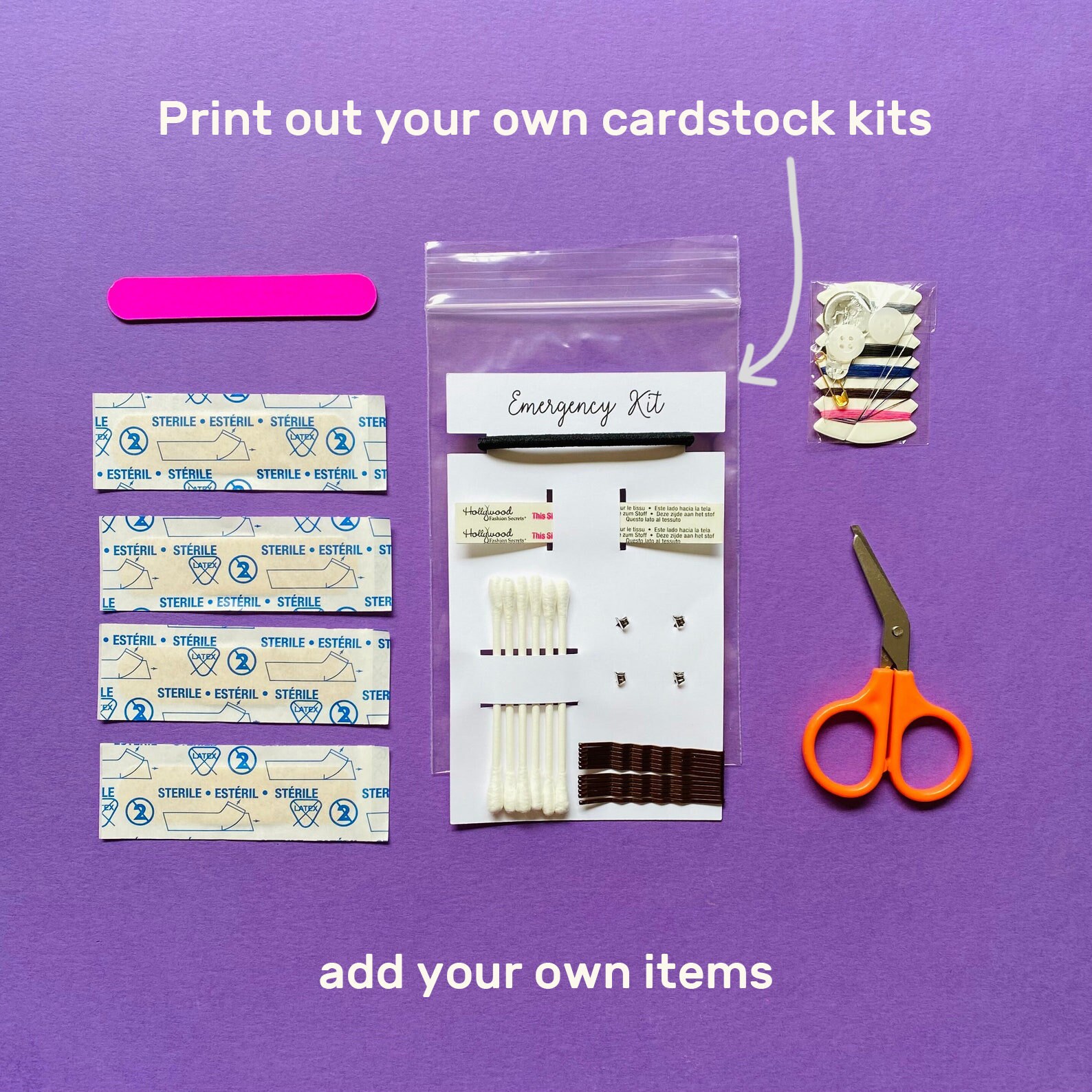 Emergency Kit Paper Design Print at Home or Use on Cricut - Etsy