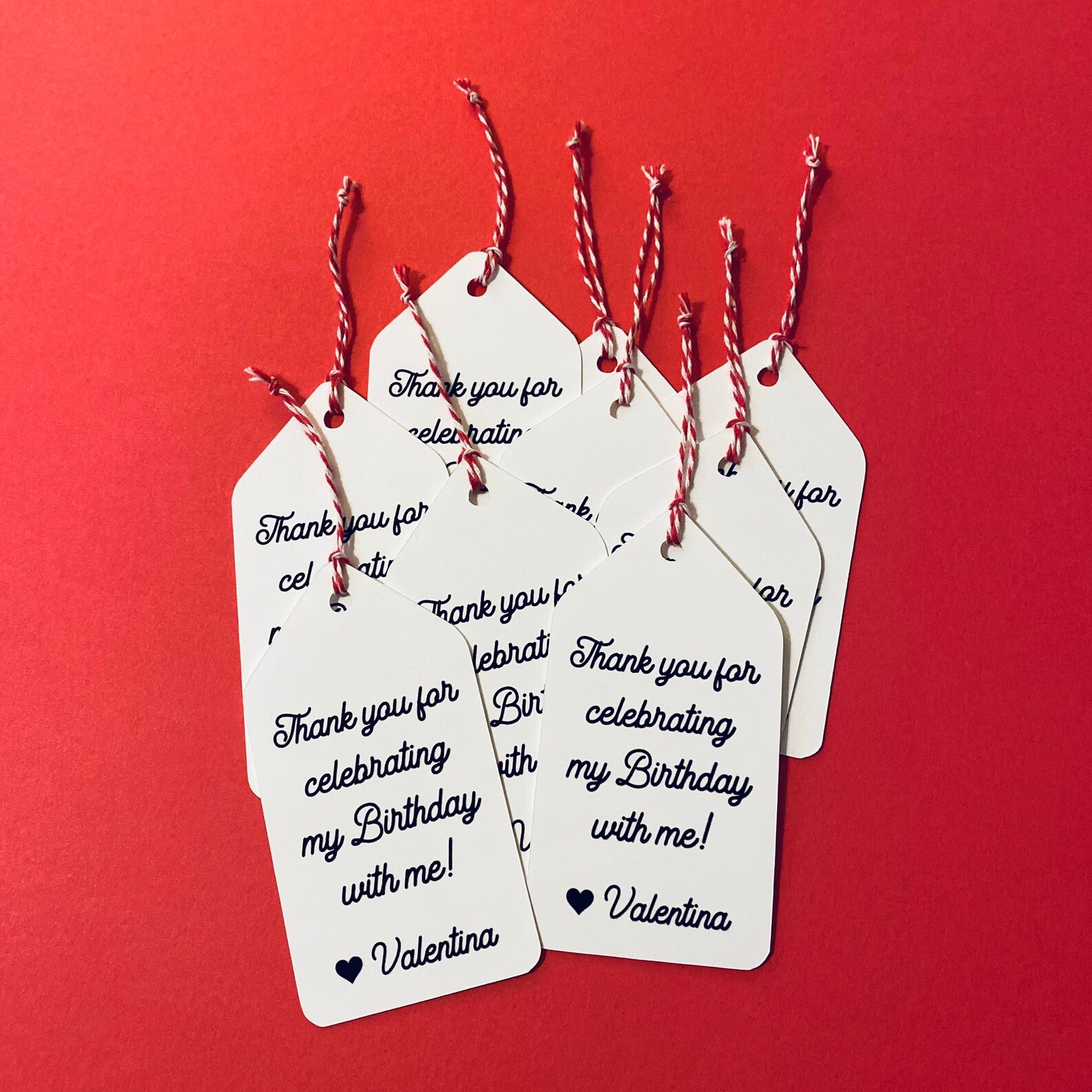 Custom Gift Tags With Thread Personalized Gift Tags | Etsy