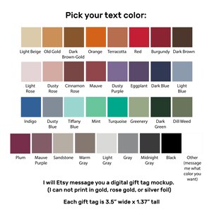 Personalized Gift Tags - Custom Gift Tags - Narrow Gift Tags ...