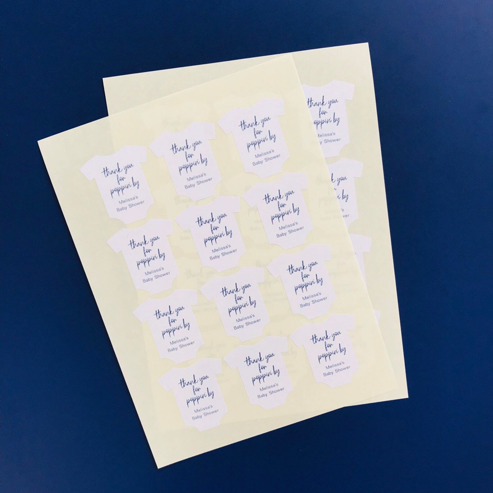 Baby Shower Stickers Baby Shower Party Favor Sticker Thank - Etsy