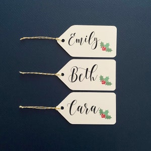 Custom Holiday Gift Tags With Thread - Personalized Gift Tags ...
