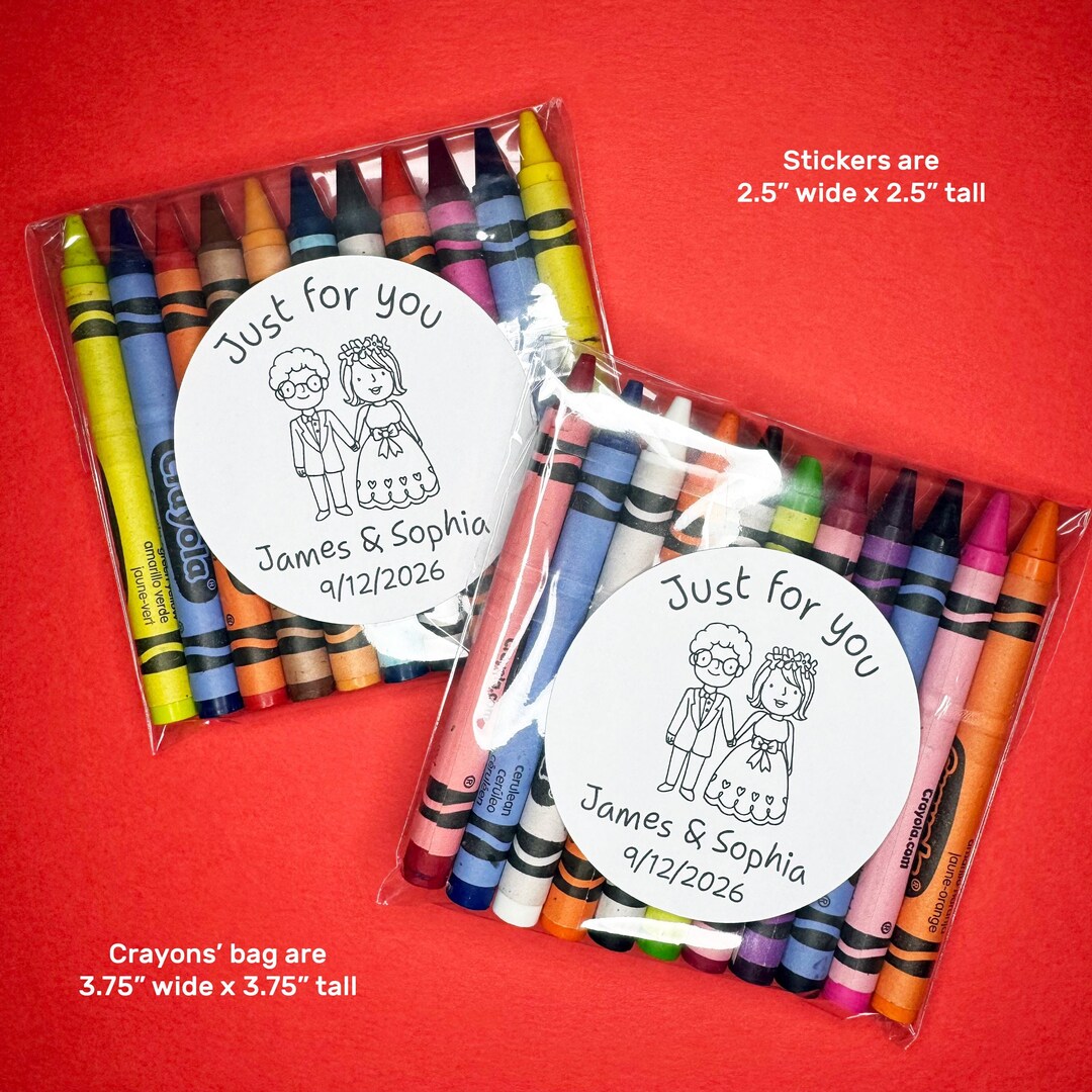 Custom Stickers for Kid Wedding Favors - Stickers for DIY Wedding ...