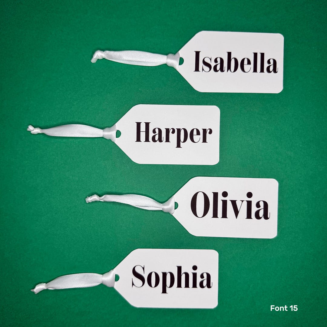 Custom Gift Tags With White Ribbon - Personalized Gift Tag - Custom ...