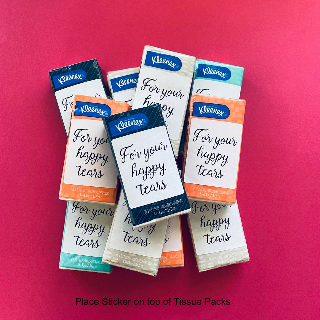For Your Happy Tears Stickers- Stickers for Tissue Packs- Wedding ...
