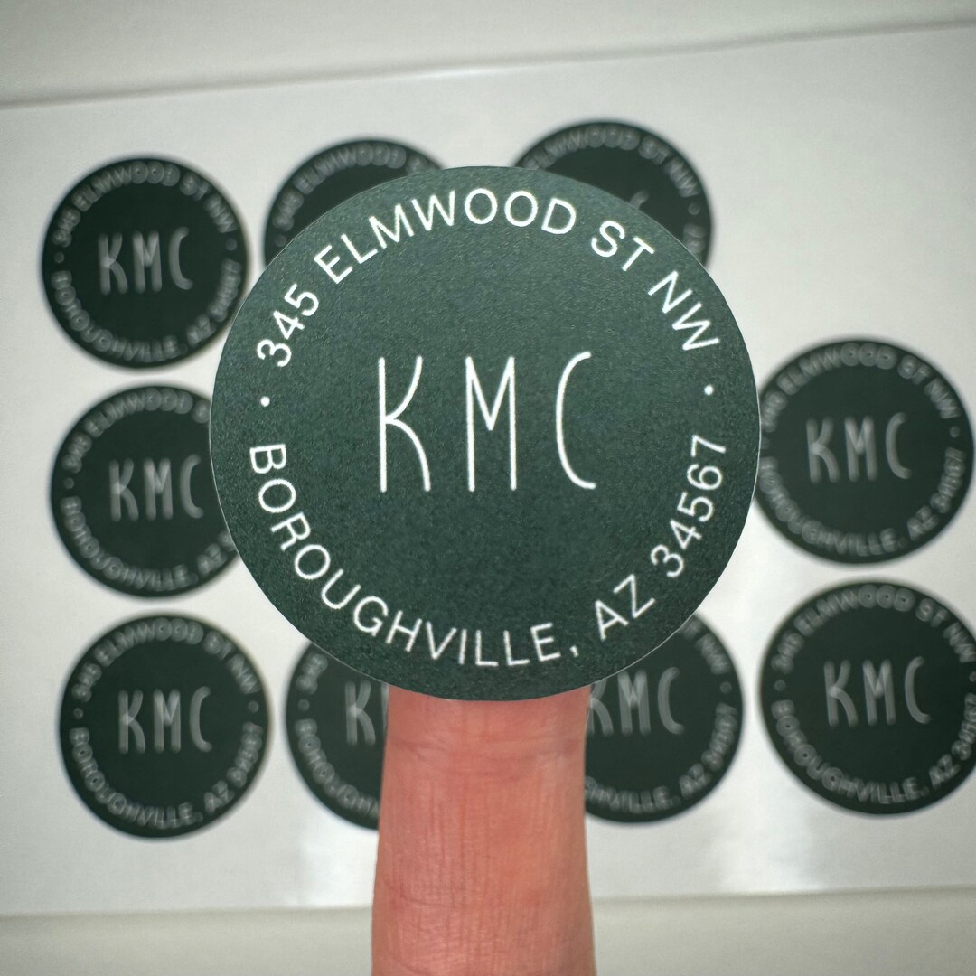 Custom Return Address Stickers - Pick Your Color - Sticker - Envelope ...