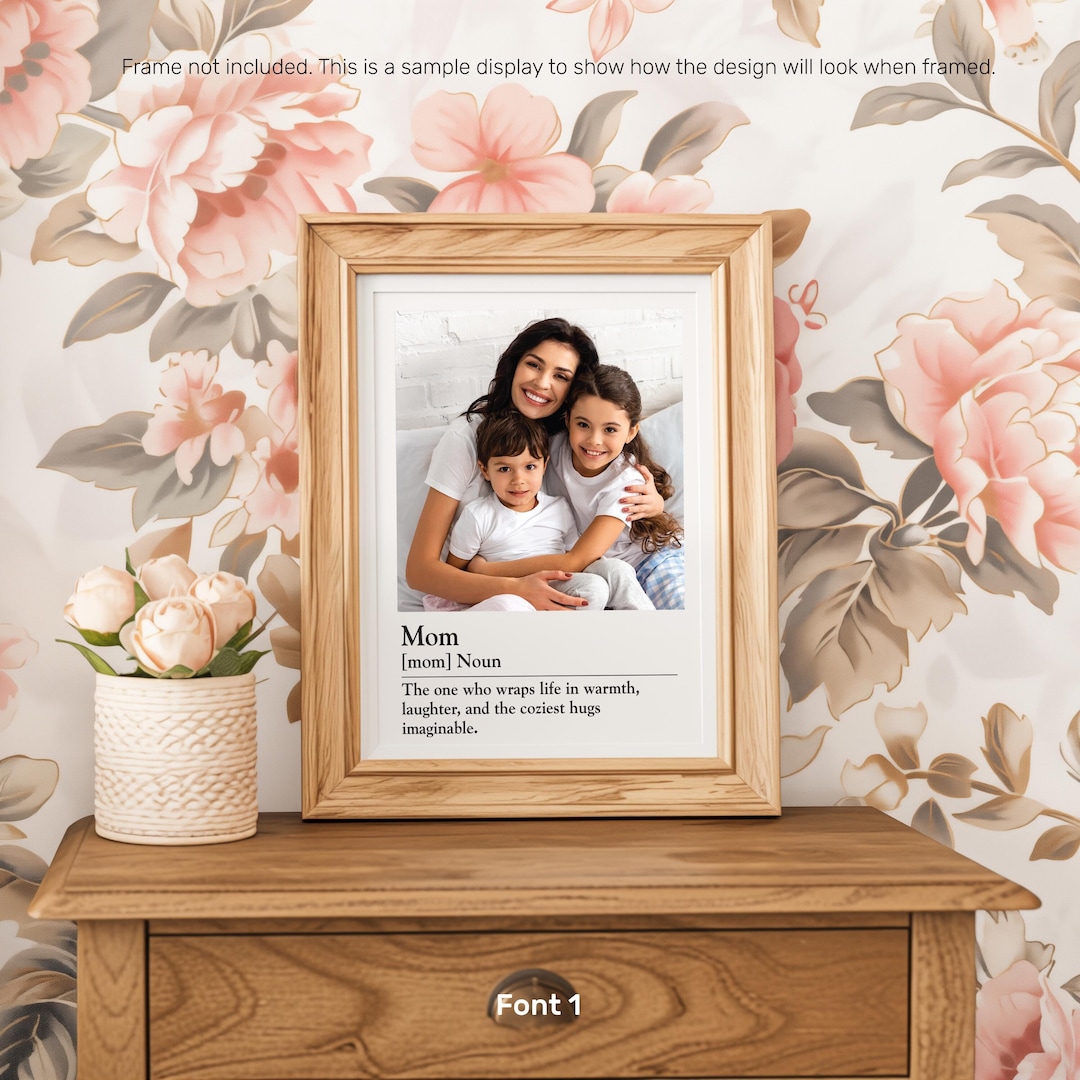 Definition Sign for Mom - Custom Sign for Mom - Birthday Gift - Mother ...