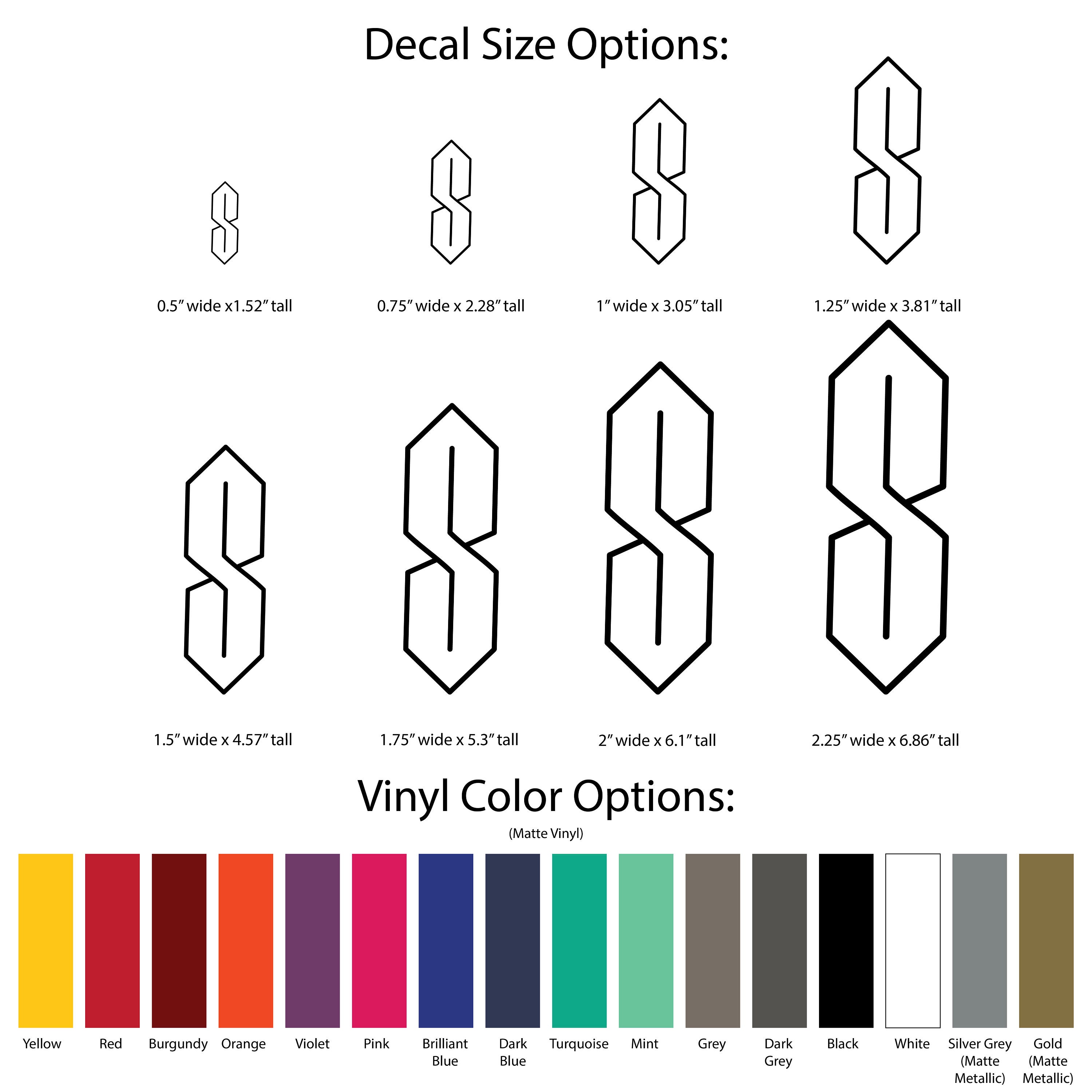 Cool S - Super S - 90s S - S Decal - Vinyl Decal for Car Window and ...