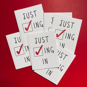 Just Checking in Card Greeting Card Missing You Card Friend Card Card ...