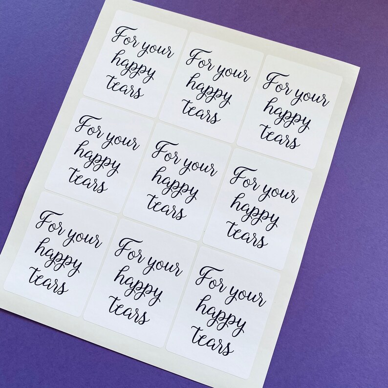 For Your Happy Tears Stickers Stickers for Tissue Packs | Etsy