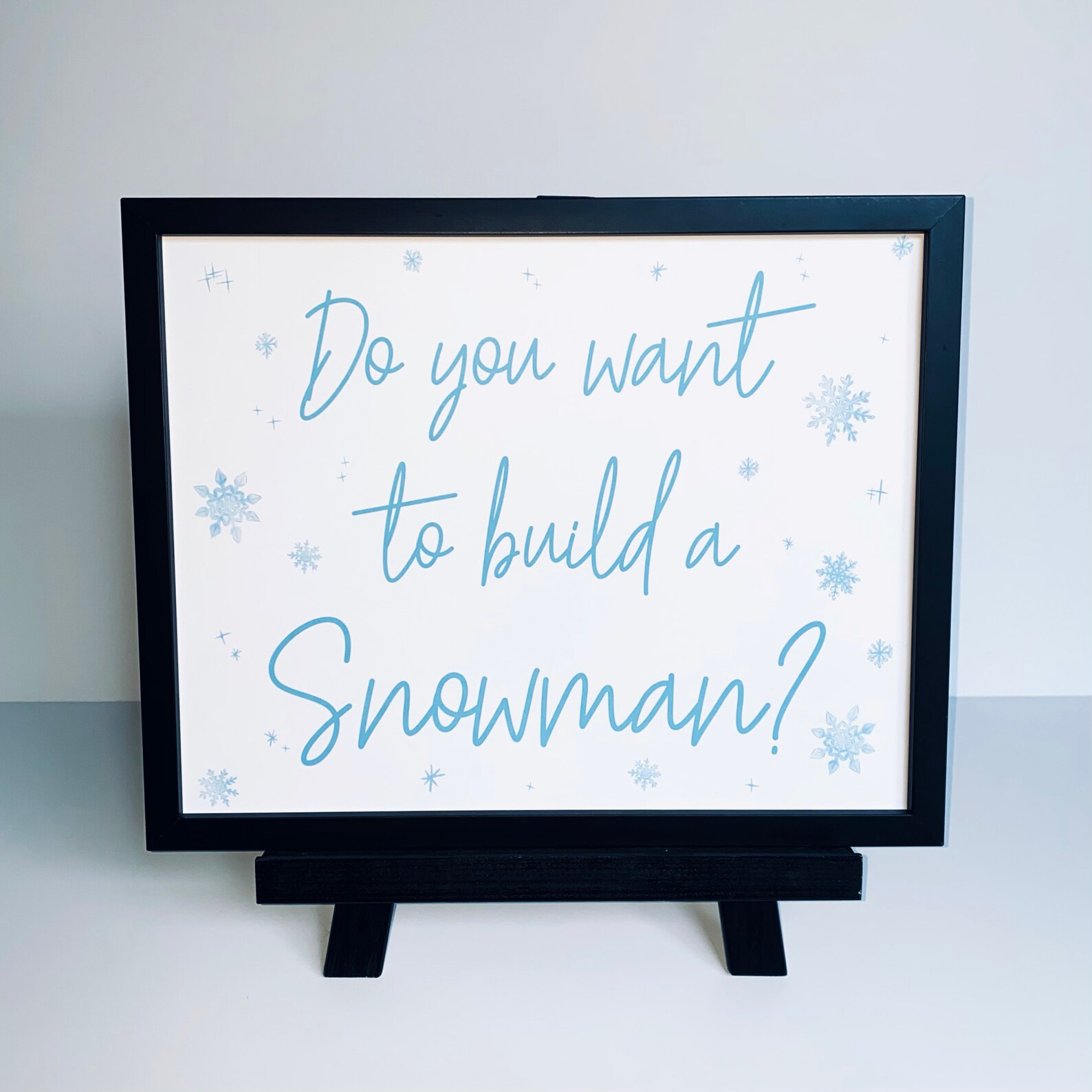 Do You Want to Build a Snowman? Sign - Holiday Wall Decor - Print at ...