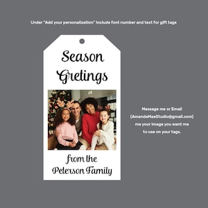 Personalized Photo Gift Tags With Thread - Customizable Gift Tags ...