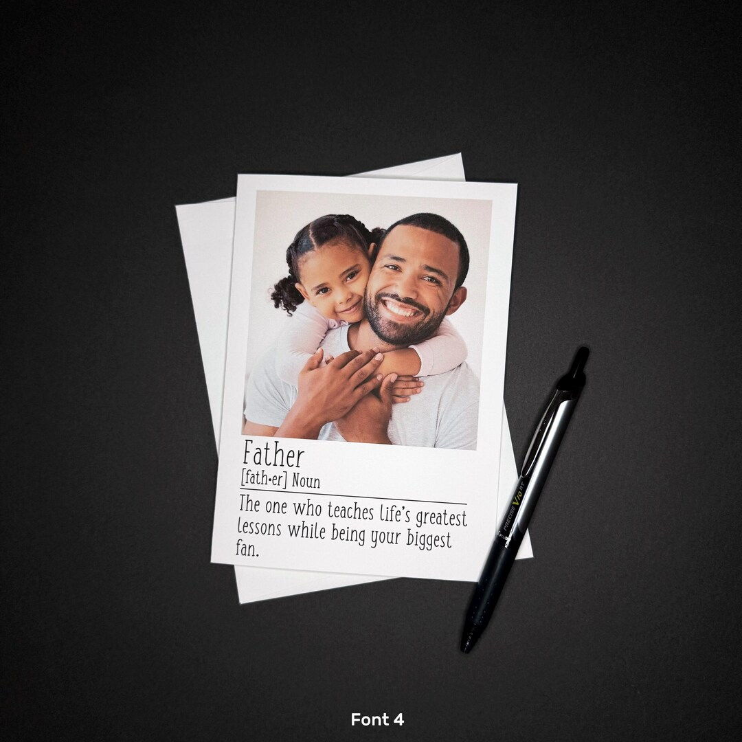 Dad Definition Card - Personalized Father's Card - Custom Birthday Card ...