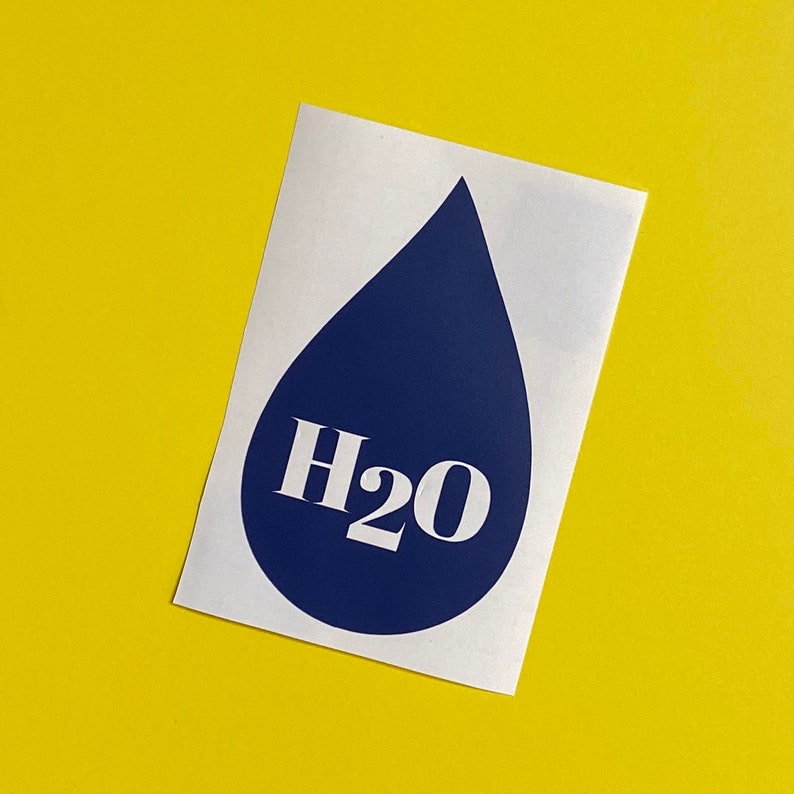 Water Decal H2o Decal Vinyl Decal Water Sticker Water - Etsy