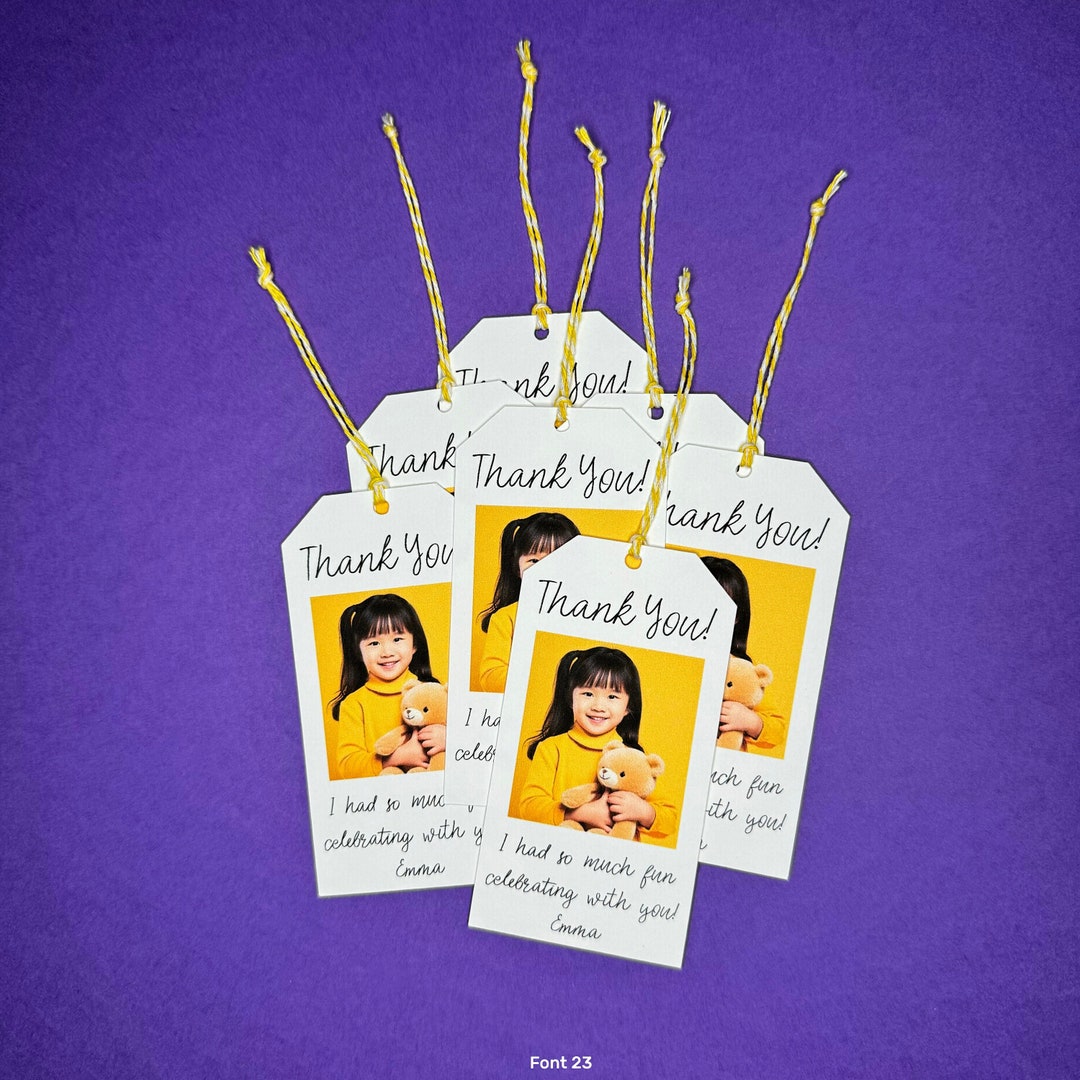 Personalized Photo Gift Tags With Thread Customizable Gift Tags ...