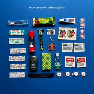 Large Groom's Emergency Kit Large Natural Travel Bag Wedding Day Kit ...