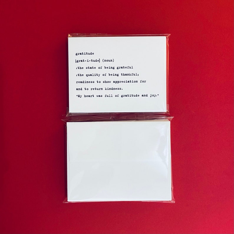 Gratitude Definition Giving Thanks Thank You Card - Etsy