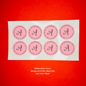 Custom Return Address Stickers - Pick Your Color - Sticker - Envelope ...