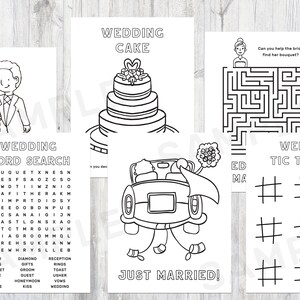Wedding Activity Pack for Kids - Coloring Book - Children Activities ...