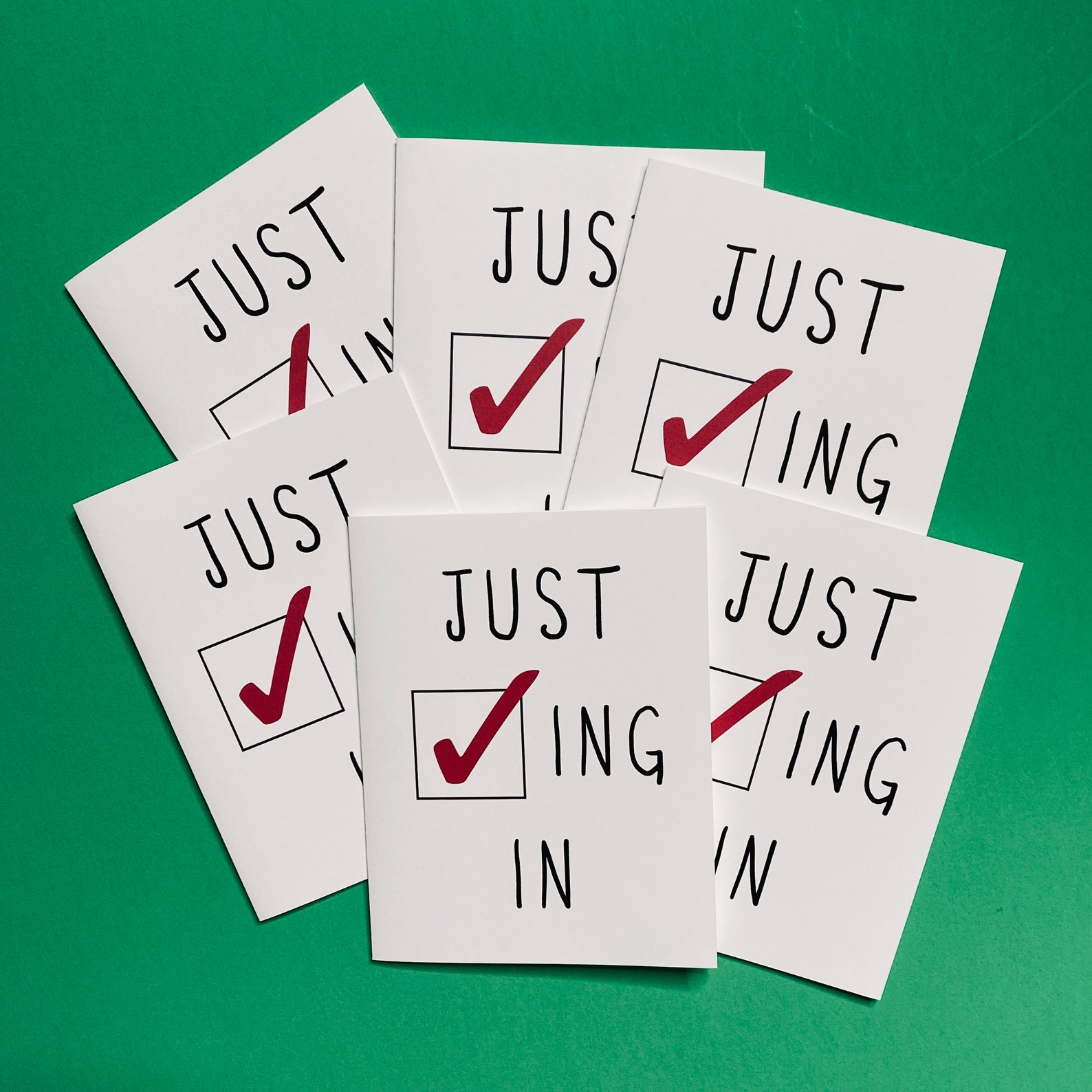 Just Checking in Card Greeting Card Missing You Card | Etsy