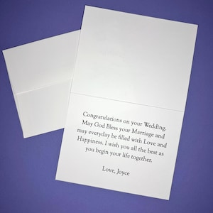 Custom Wedding Day Congratulations Card- Personalized Wedding Card- 9 ...