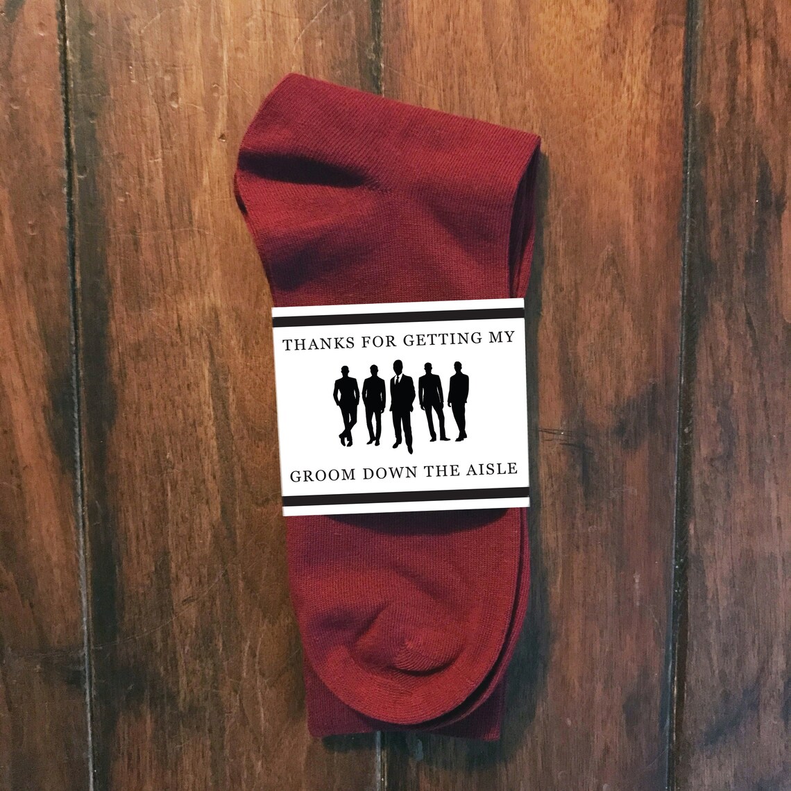 Groomsmen Sock Packaging Thanks for Getting My Groom Down | Etsy
