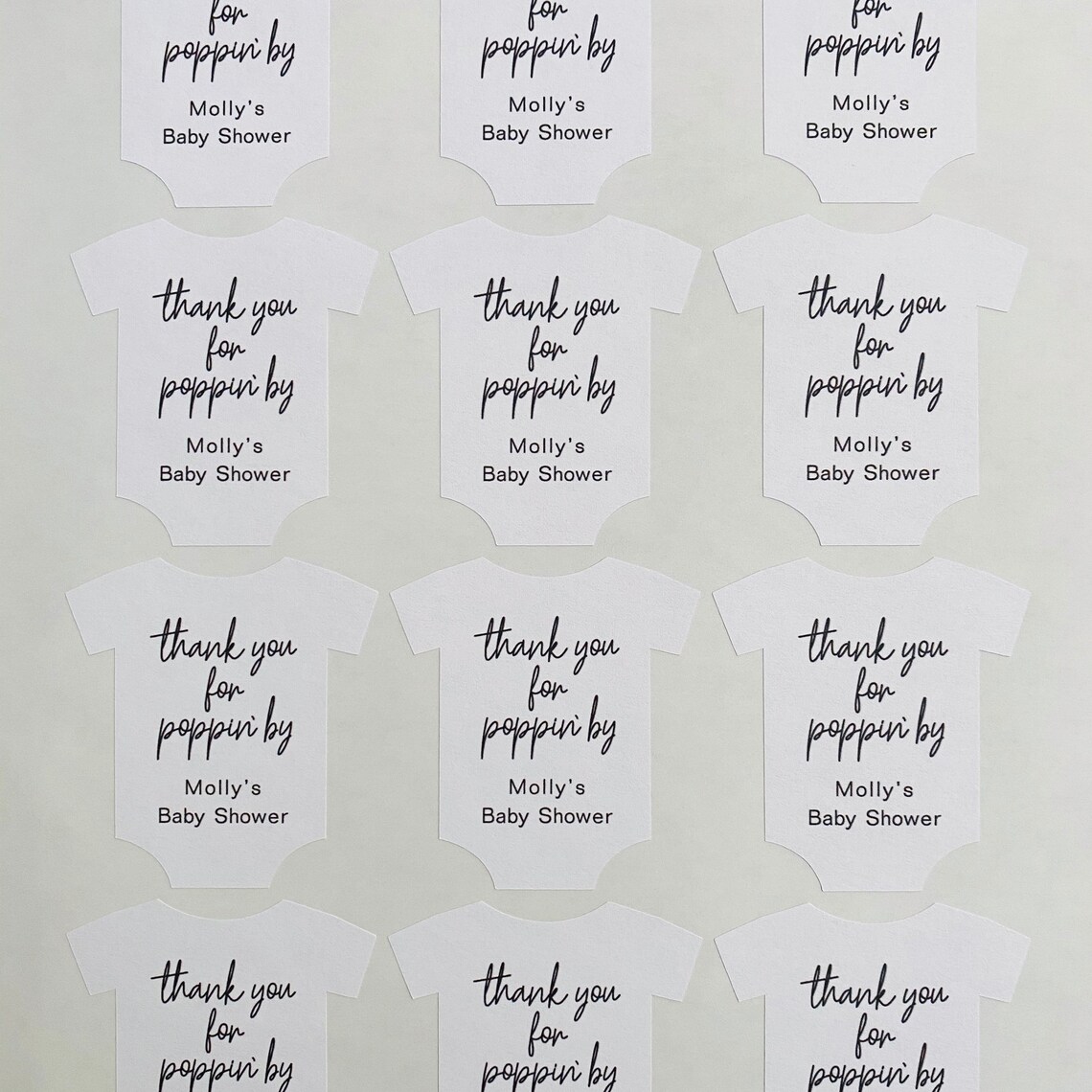 Baby Shower Stickers Baby Shower Party Favor Sticker Thank - Etsy