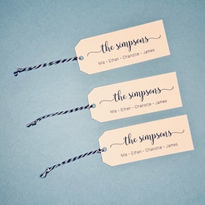 Personalized Gift Tags - Custom Gift Tags - Narrow Gift Tags ...